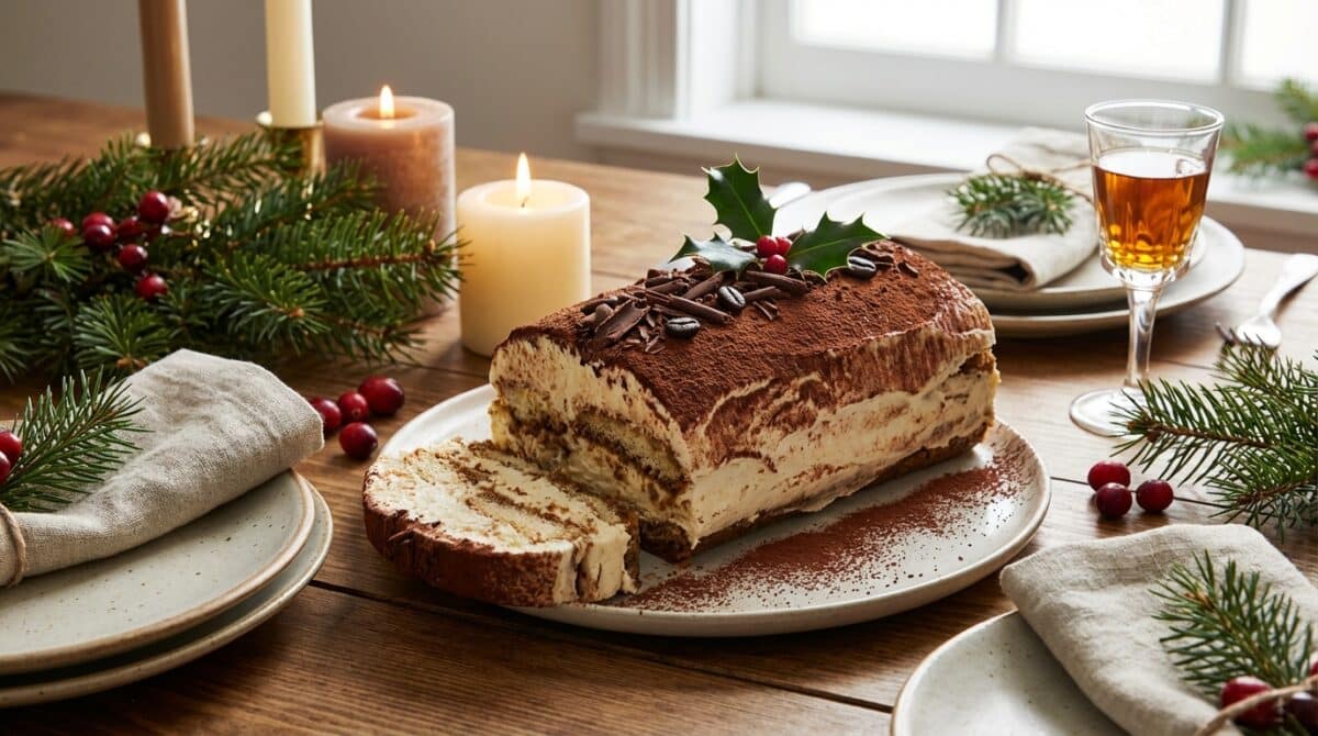 Bûche-tiramisu au café et cacao : le dessert chic, facile et fondant ...